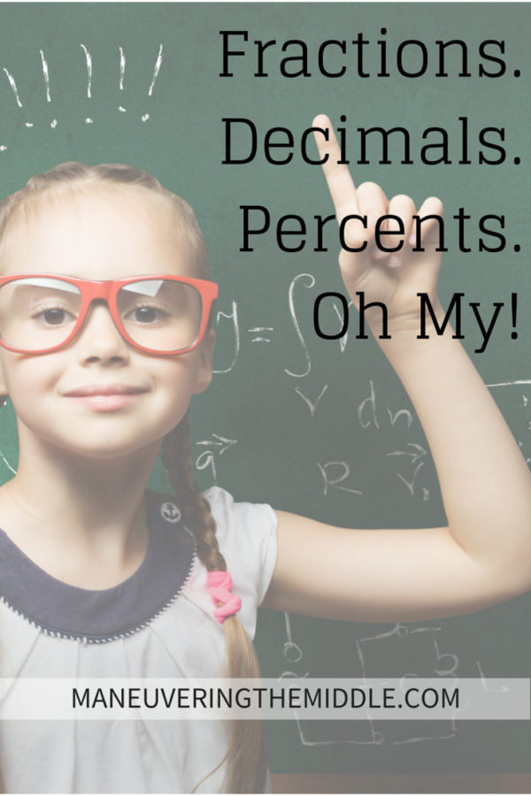Fractions. Decimals. Percents. Oh My! - Maneuvering the Middle