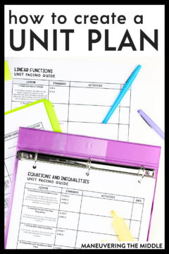 How to Create a Unit Plan - Maneuvering the Middle