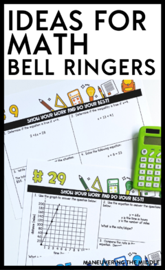 6 Ideas for Bell Ringers - Maneuvering the Middle