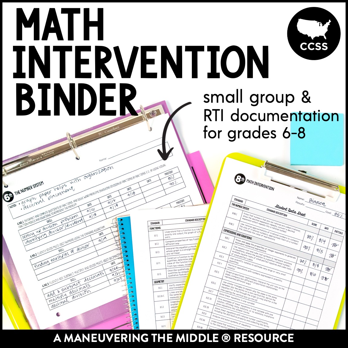Ideas for Organizing Math Intervention - Maneuvering the Middle