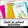 Easy First Week of School Activities for Middle School - Maneuvering ...