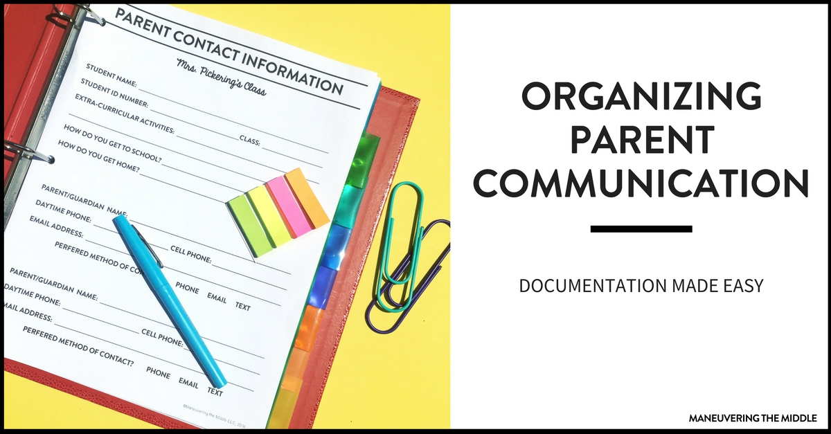 Organizing Parent Communication - Maneuvering the Middle