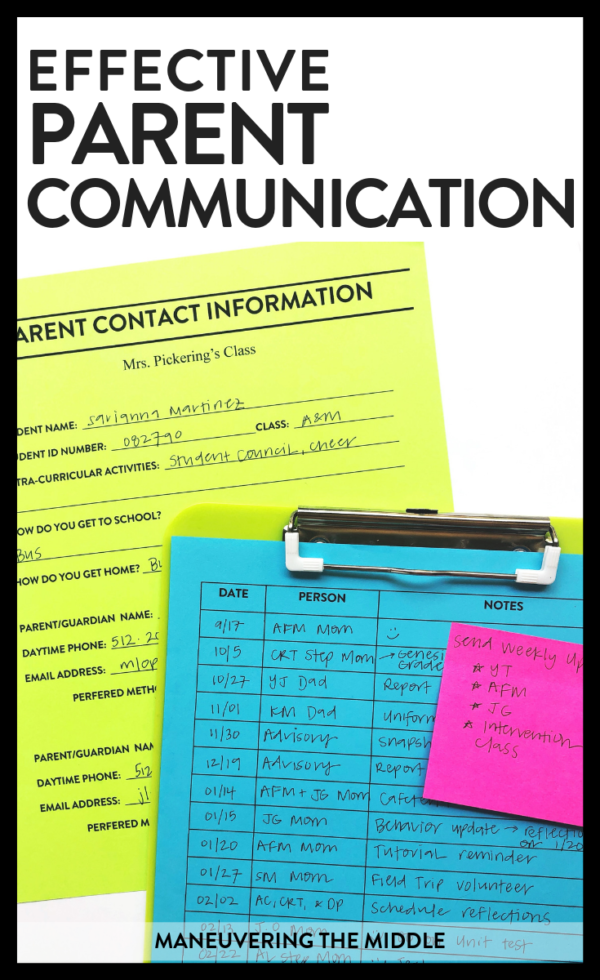 4 Tips for Effective Parent Communication - Maneuvering the Middle