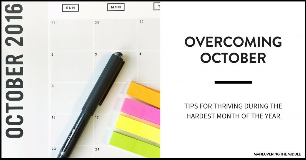 The October Slump: Survival Tips - Maneuvering the Middle