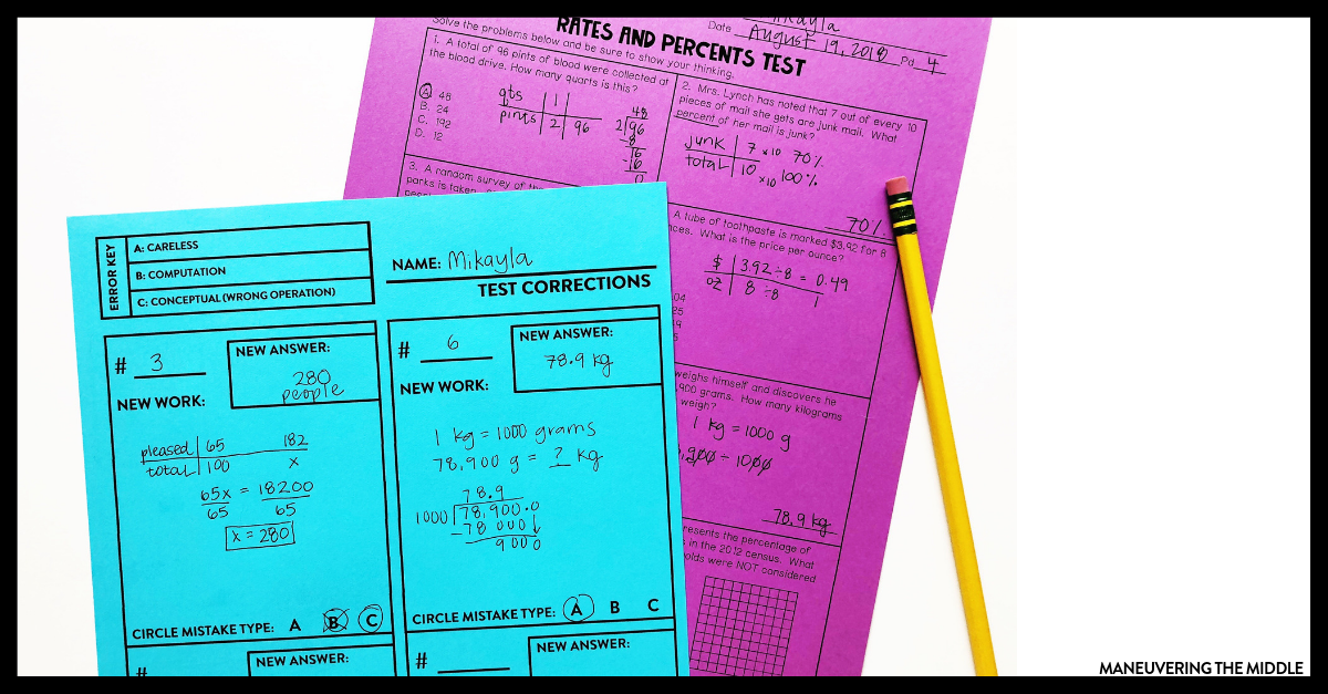 Using Test Corrections As A Tool For Mastery Maneuvering The Middle