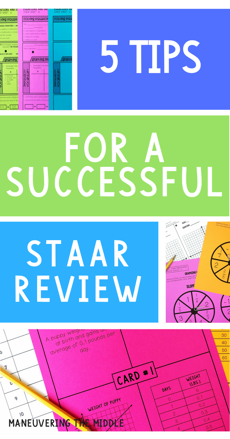 5 Tips for a Successful STAAR Review - Maneuvering the Middle