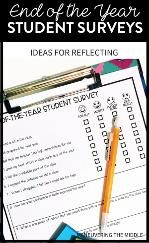 Student Surveys: An End-of-the-Year Reflection - Maneuvering the Middle