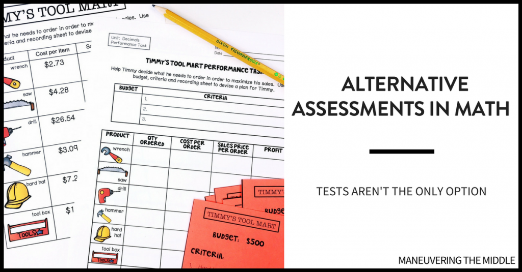 Alternative Assessments In Math Maneuvering The Middle