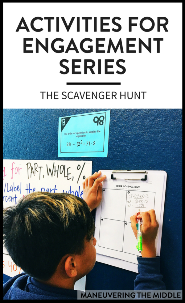 Activities for Engagement: The Scavenger Hunt - Maneuvering the Middle