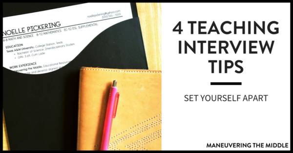 Teaching Interview Tips and Best Practices - Maneuvering the Middle