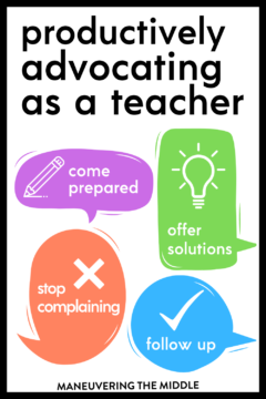 Advocate for Yourself, Teacher - Maneuvering the Middle