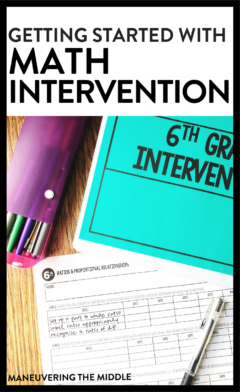 How to Get Started with Math Intervention - Maneuvering the Middle