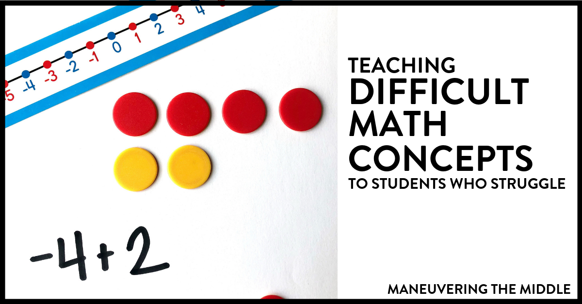Using CRA to Teach Difficult Math Concepts - Maneuvering the Middle