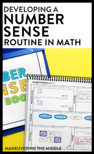 Developing a Number Sense Routine - Maneuvering the Middle