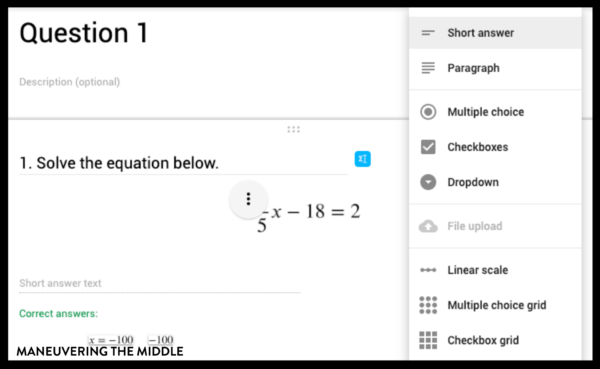 Google Forms in the Classroom - Maneuvering the Middle