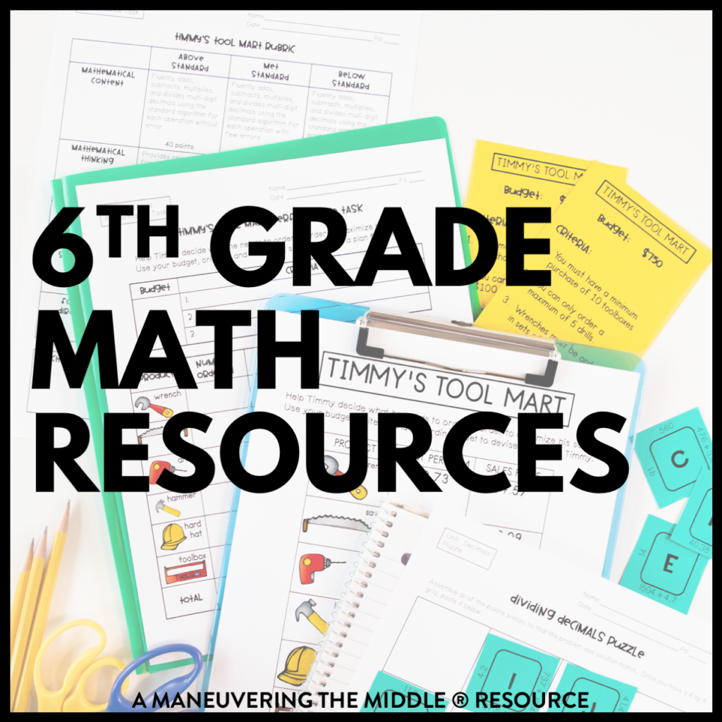 Math Concepts You Teach In Middle School