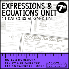 Solving Equations in Middle School Math - Maneuvering the Middle