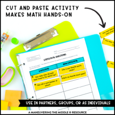 Data and Statistics Activity Bundle 6th Grade - Maneuvering the Middle