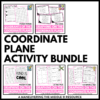 Coordinate Plane Activity Bundle 6th Grade - Maneuvering the Middle