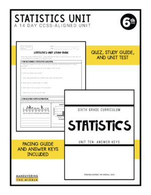 Statistics Unit 6th Grade CCSS - Maneuvering the Middle
