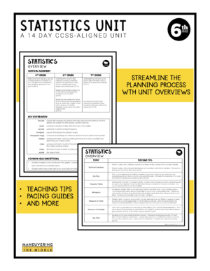 Statistics Unit 6th Grade CCSS - Maneuvering the Middle