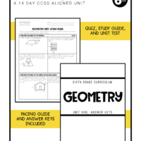 Geometry Unit 6th Grade CCSS - Maneuvering the Middle