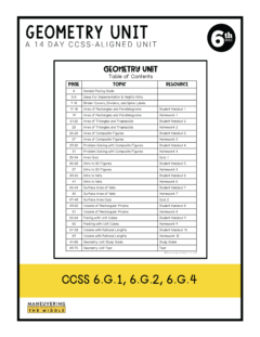 Geometry Unit 6th Grade CCSS - Maneuvering the Middle
