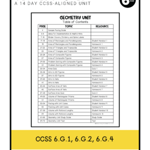 Geometry Unit 6th Grade CCSS - Maneuvering the Middle