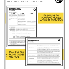 Expressions Unit 6th Grade CCSS - Maneuvering the Middle
