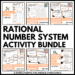 Number System Activity Bundle 6th Grade - Maneuvering the Middle