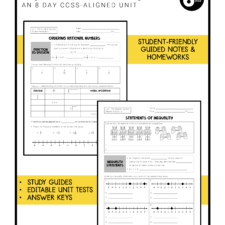 Rational Number System Unit 6th Grade CCSS - Maneuvering the Middle