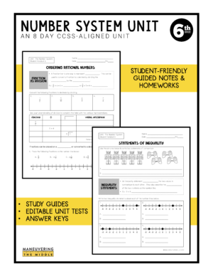 Rational Number System Unit 6th Grade CCSS - Maneuvering the Middle