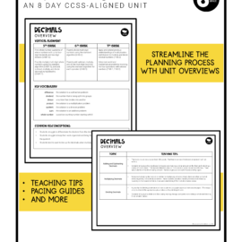 Decimal Operations Unit 6th Grade CCSS - Maneuvering the Middle