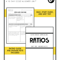 Ratios and Proportions Unit 6th Grade CCSS - Maneuvering the Middle