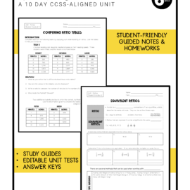 Ratios and Proportions Unit 6th Grade CCSS - Maneuvering the Middle