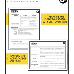 Ratios and Proportions Unit 6th Grade CCSS - Maneuvering the Middle
