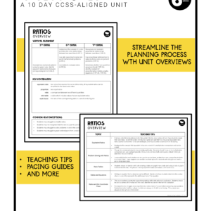 Ratios and Proportions Unit 6th Grade CCSS - Maneuvering the Middle