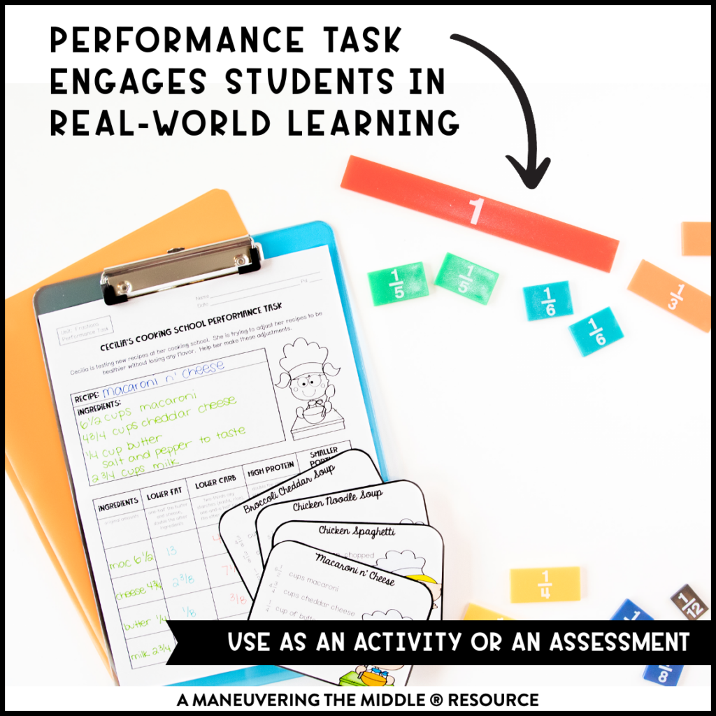 Fraction Operations Activity Bundle 6th Grade - Maneuvering the Middle