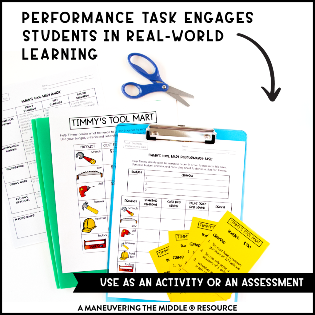 Decimal Operations Activity Bundle 6th Grade - Maneuvering the Middle