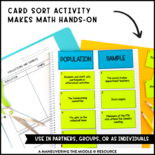 Statistics Activity Bundle 7th Grade - Maneuvering the Middle