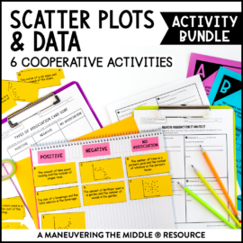 Scatter Plots and Data Activity Bundle 8th Grade - Maneuvering the Middle