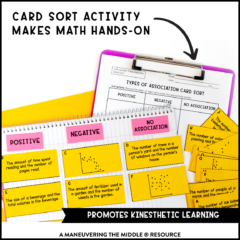 Scatter Plots and Data Activity Bundle 8th Grade - Maneuvering the Middle