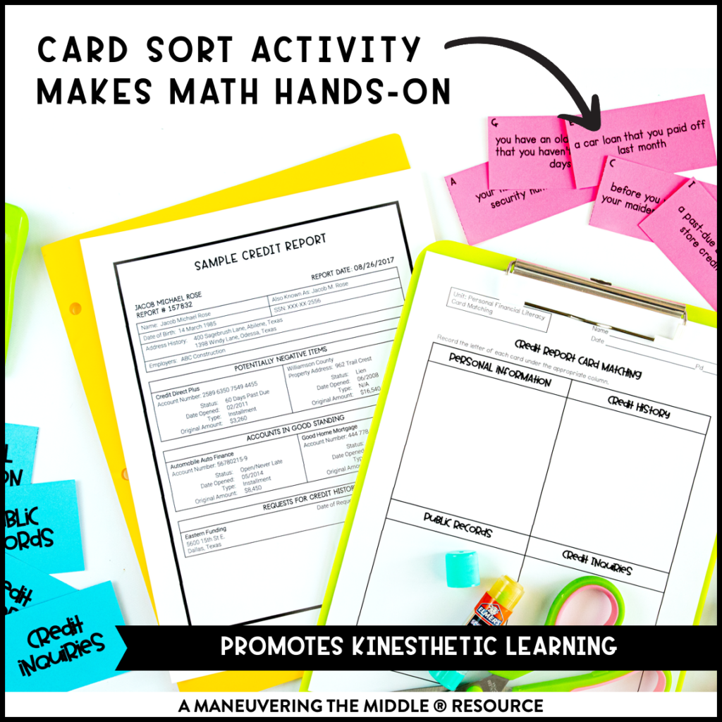 Personal Financial Literacy Activity Bundle 6th Grade TEKS ...