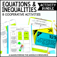 Solving Equations in Middle School Math - Maneuvering the Middle