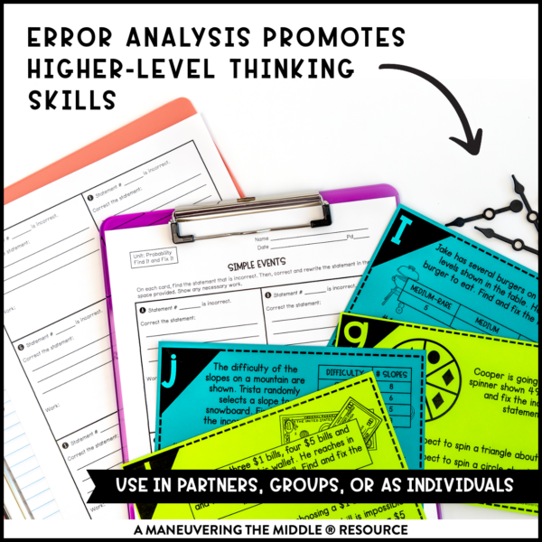 Probability Activity Bundle 7th Grade - Maneuvering the Middle