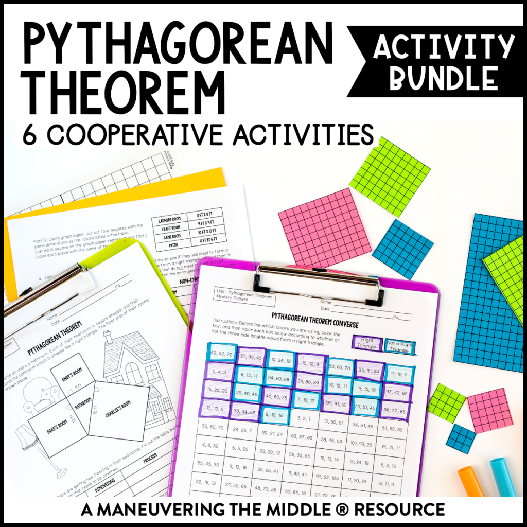 Pythagorean Theorem Unit 8th Grade CCSS - Maneuvering the Middle Pythagorean Theorem Unit 8th Grade CCSS - Maneuvering the Middle