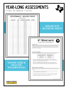 Year-End Assessments 6th Grade TEKS - Maneuvering the Middle