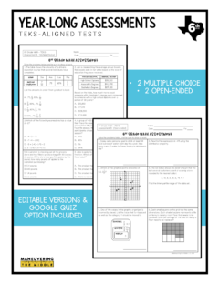 Year-End Assessments 6th Grade TEKS - Maneuvering the Middle