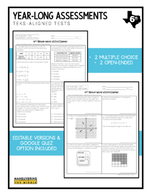 Year-End Assessments 6th Grade TEKS - Maneuvering the Middle