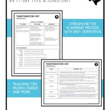 Transformations Unit 8th Grade TEKS - Maneuvering the Middle
